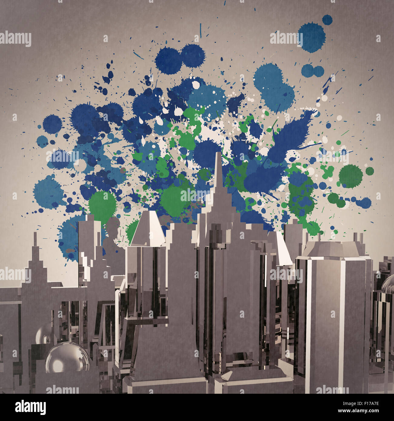 3d city drawing hi-res stock photography and images - Alamy