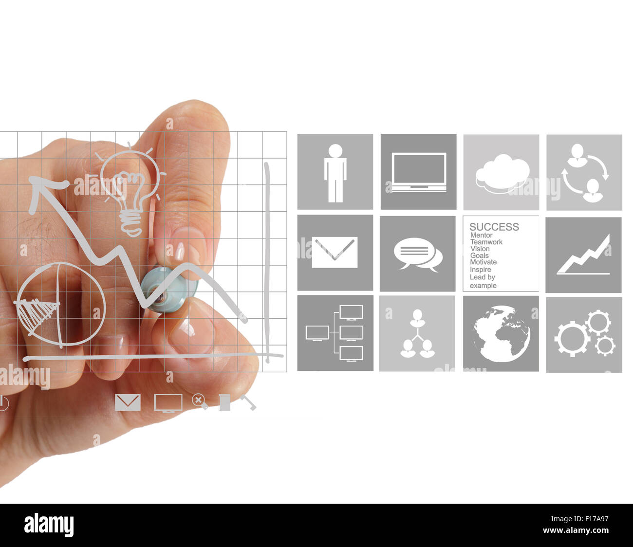 businesswoman hand working with new modern computer and business ...