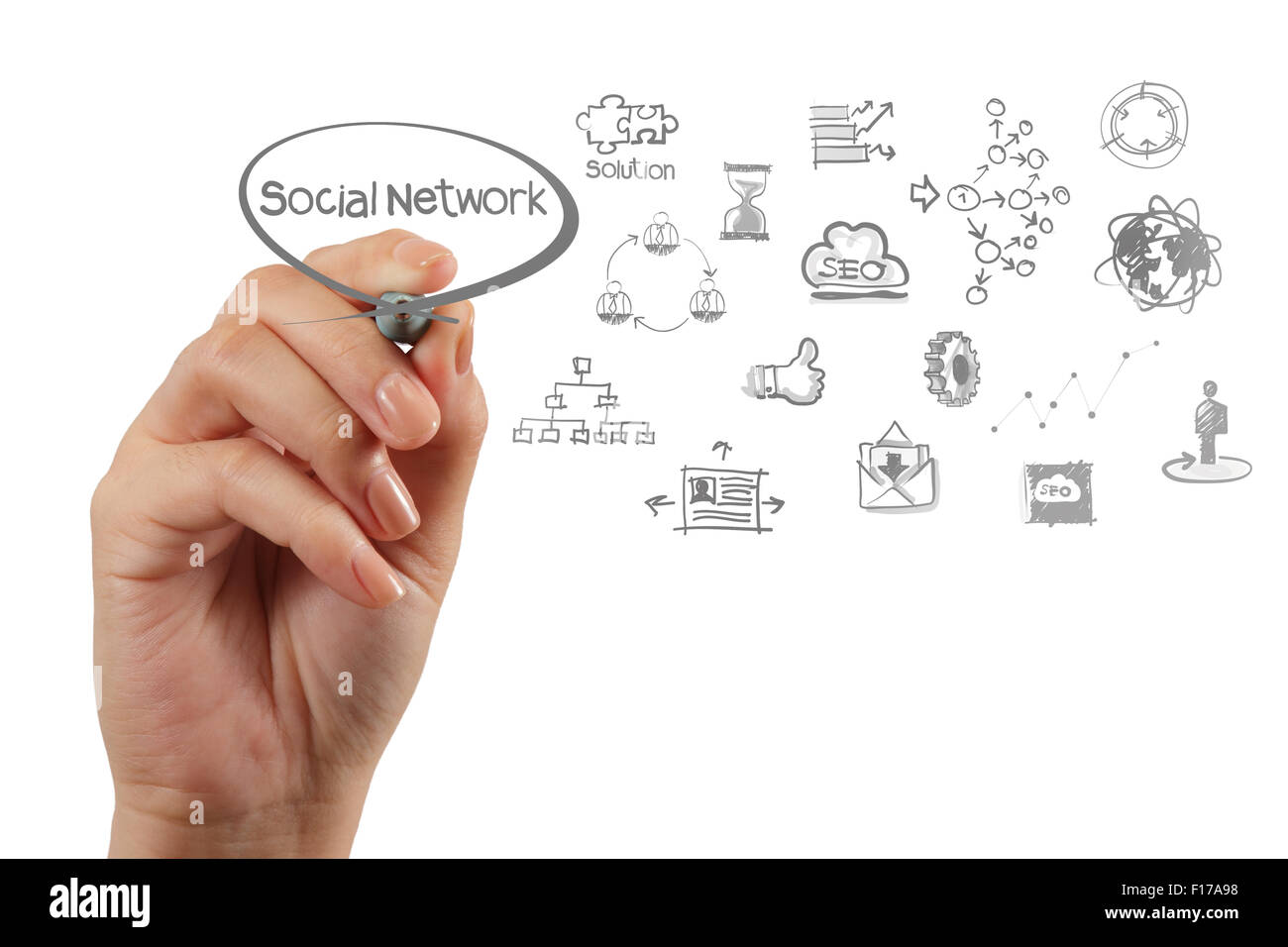 Social support network Cut Out Stock Images & Pictures - Alamy