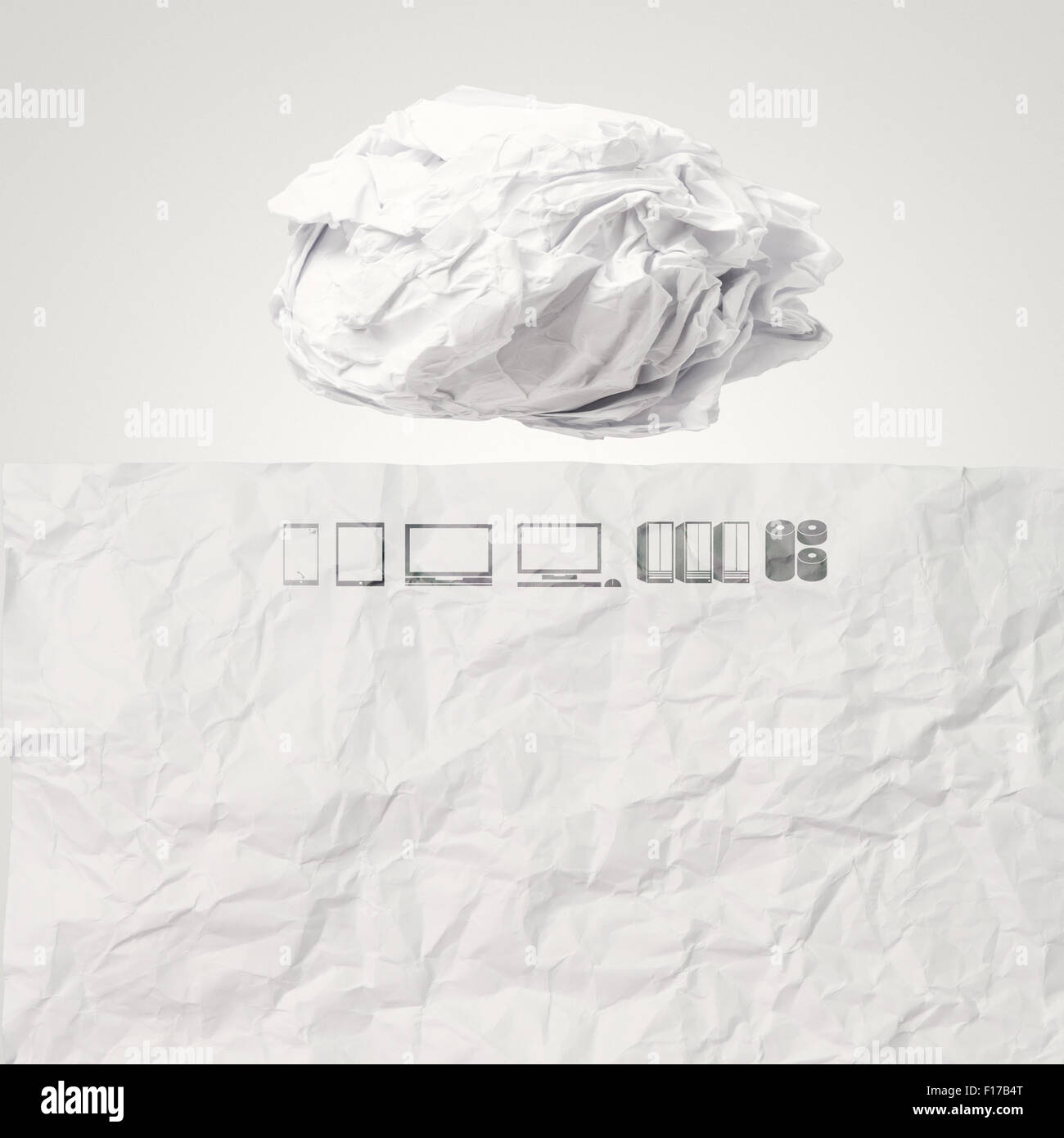 crumpled paper Cloud Computing diagram as concept Stock Photo - Alamy