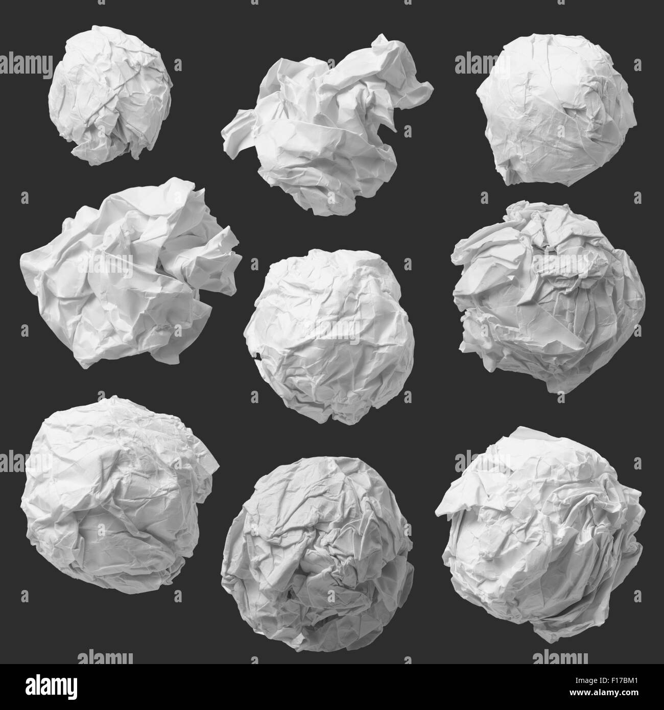 Set vintage crumpled paper Black and White Stock Photos & Images - Alamy