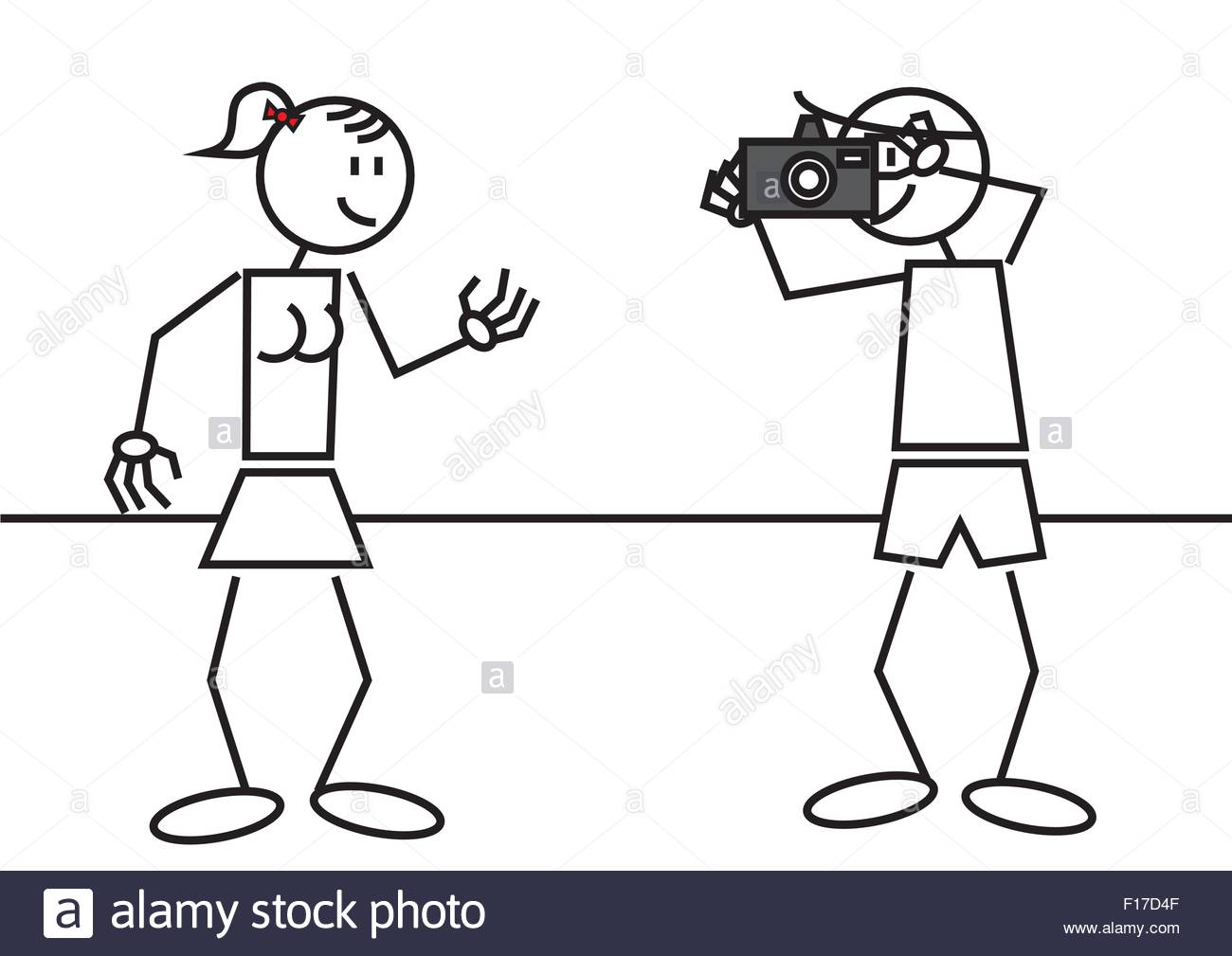 Stick Figure Stick Figures Boy Girl High Resolution Stock Photography ...