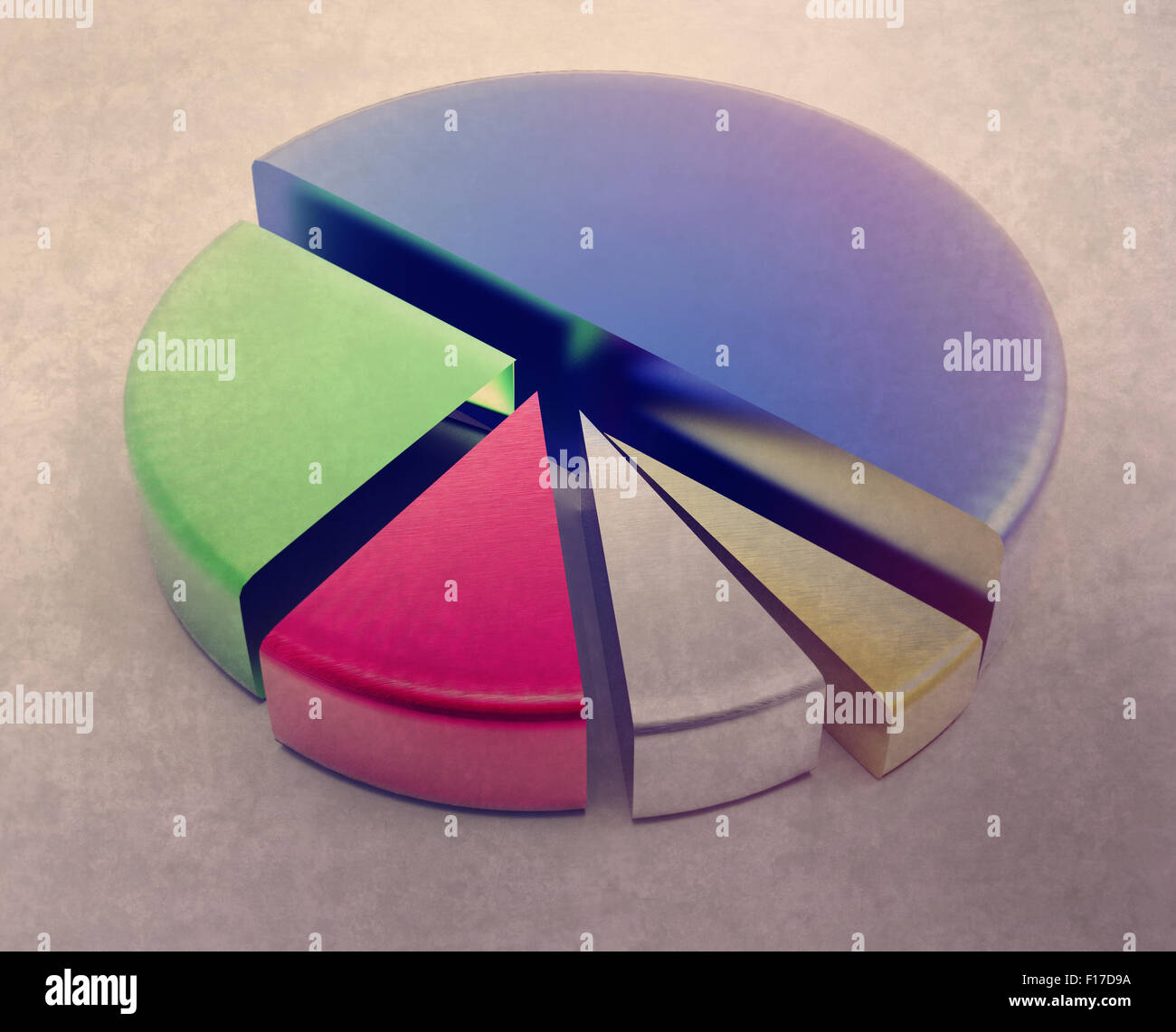 set of different pie chart on isolated background Stock Photo - Alamy