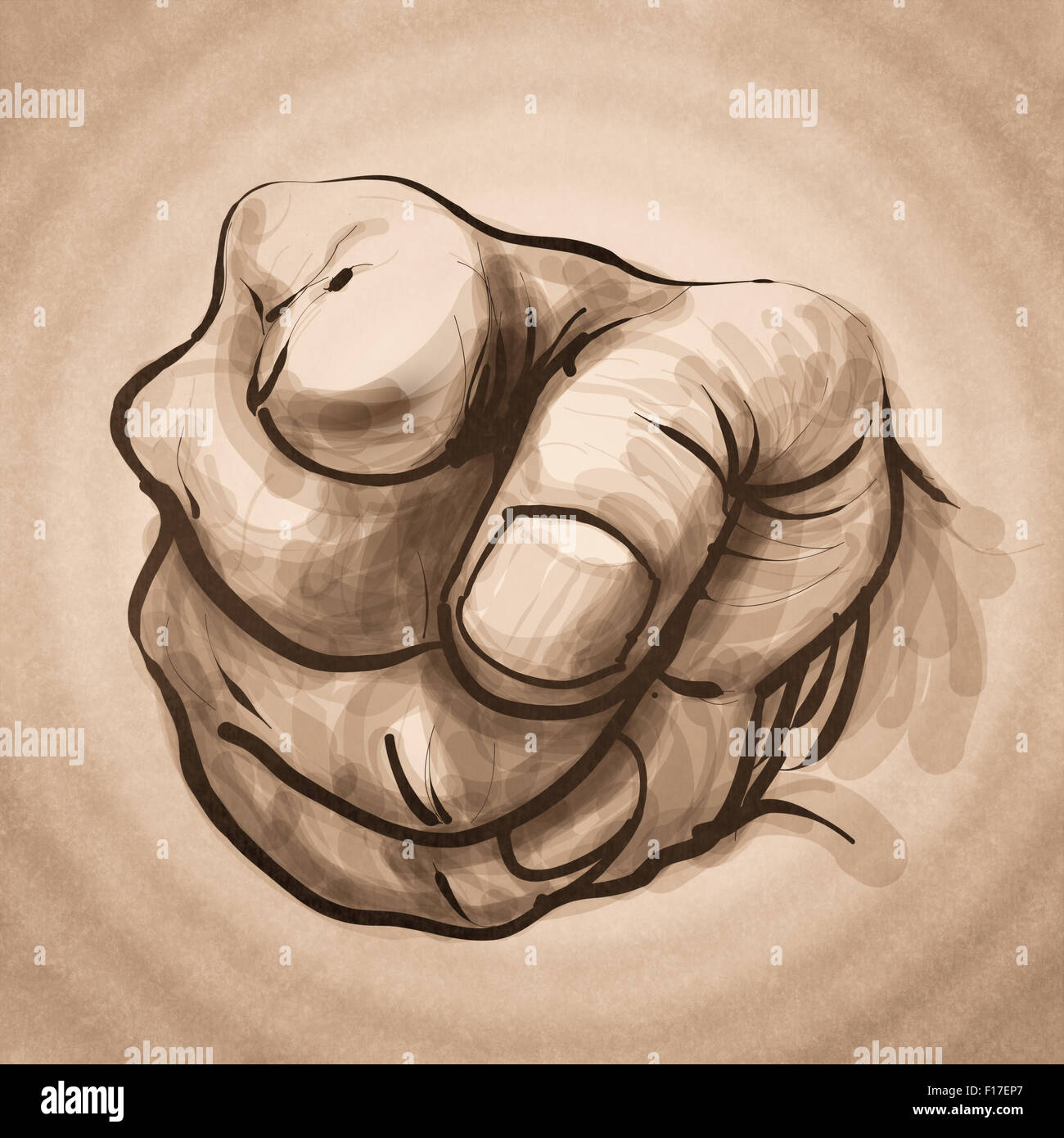 Human Hand Sign as vintage style Stock Photo - Alamy