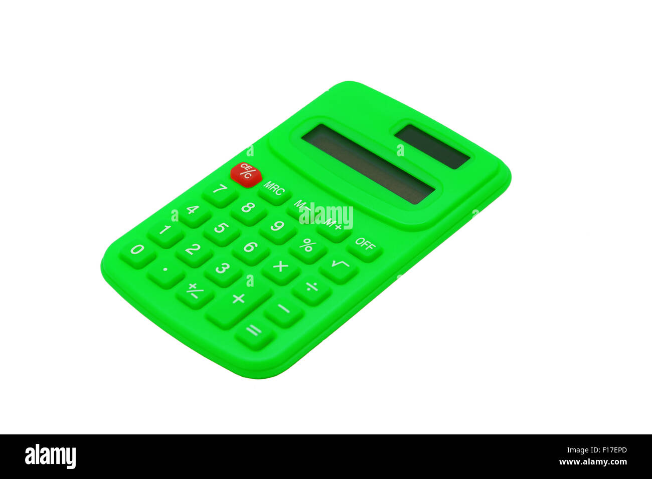 green calculation isolated on white background Stock Photo - Alamy