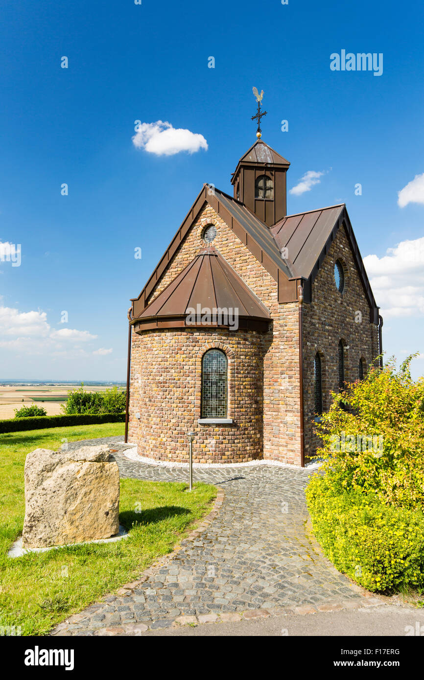 A little chapel on a hill overlooking beautiful landscape in the North ...