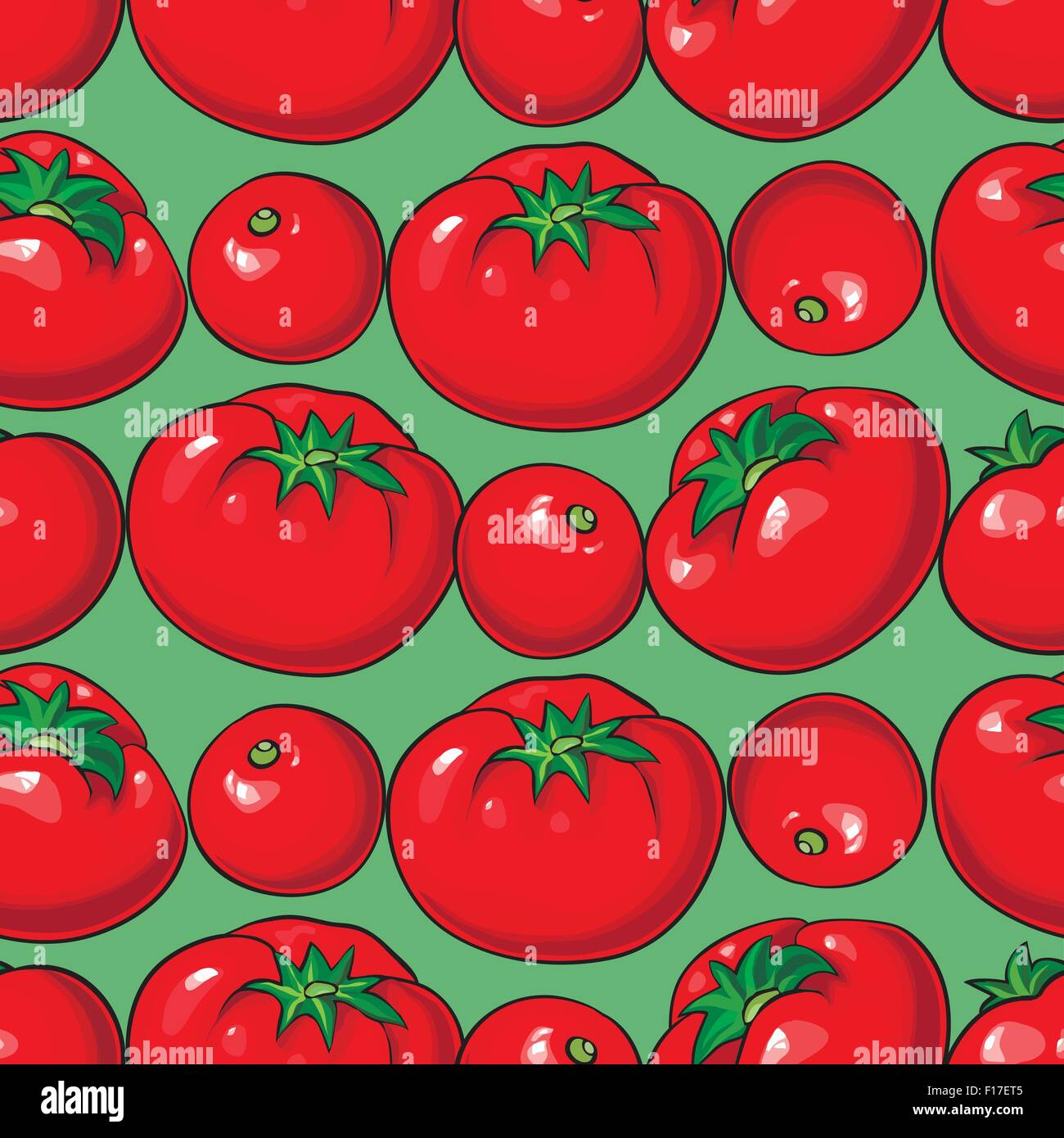 Vector seamless pattern with tomatoes Stock Vector Image & Art - Alamy