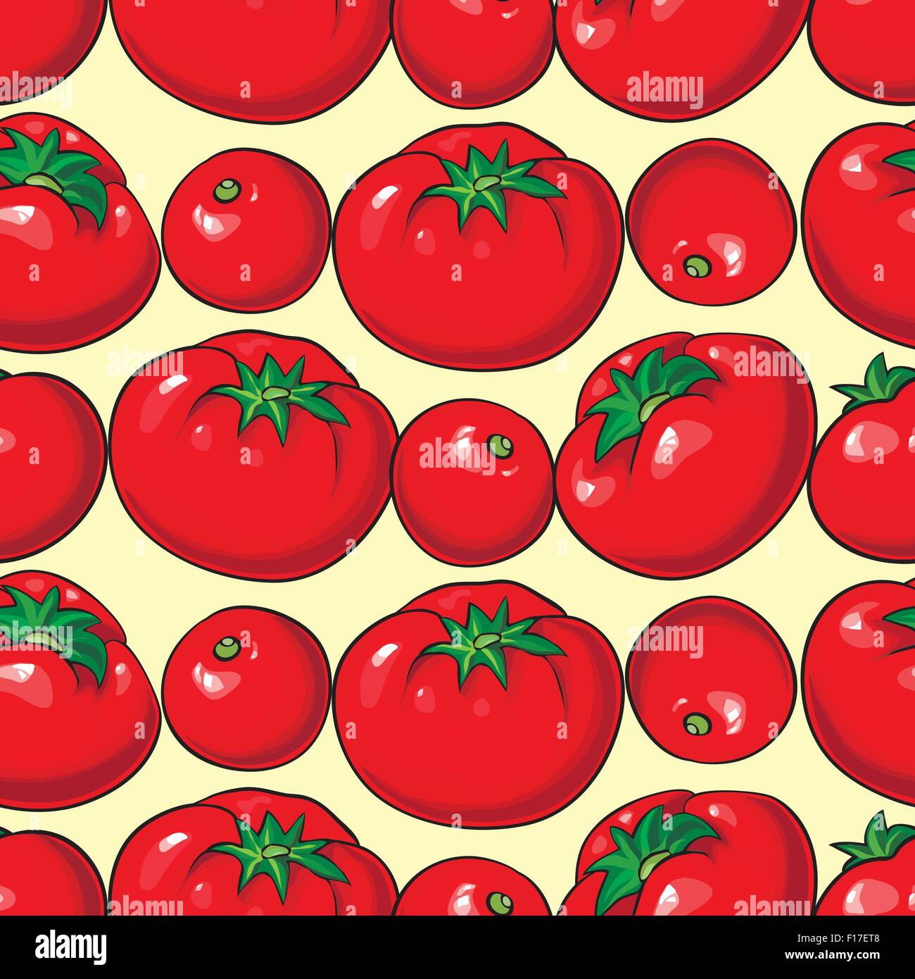 Vector seamless pattern with tomatoes Stock Vector Image & Art - Alamy
