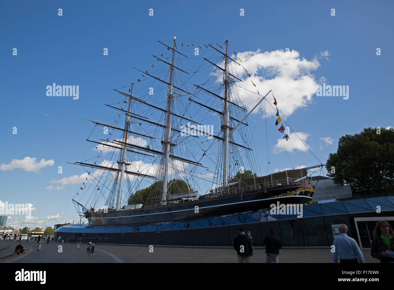 The cutty sark tea ship in dry dock in Greenwich London Stock Photo - Alamy