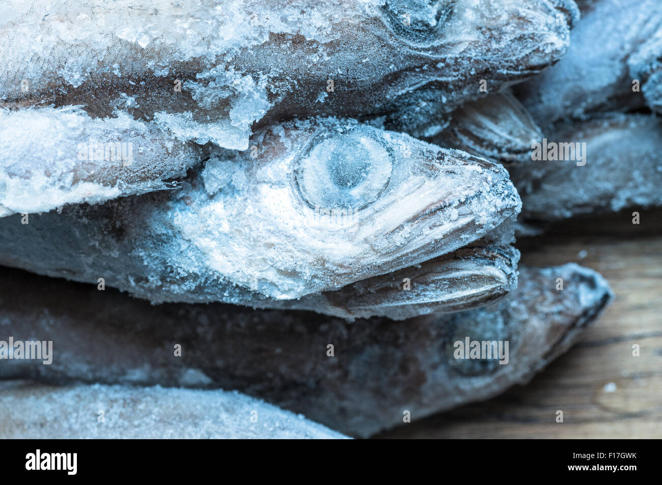 Frosted bunch tilapia fish head Stock Photo - Alamy