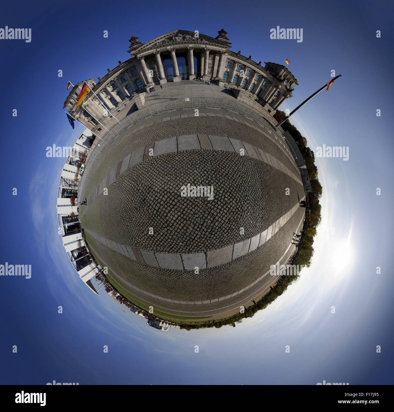 OCTOBER 2013 - BERLIN: a full circle panoramic image (planetary view ...