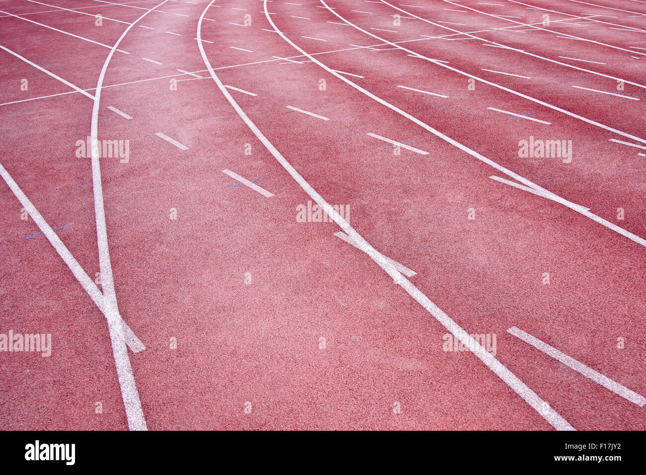 perspective of running track lane Stock Photo - Alamy