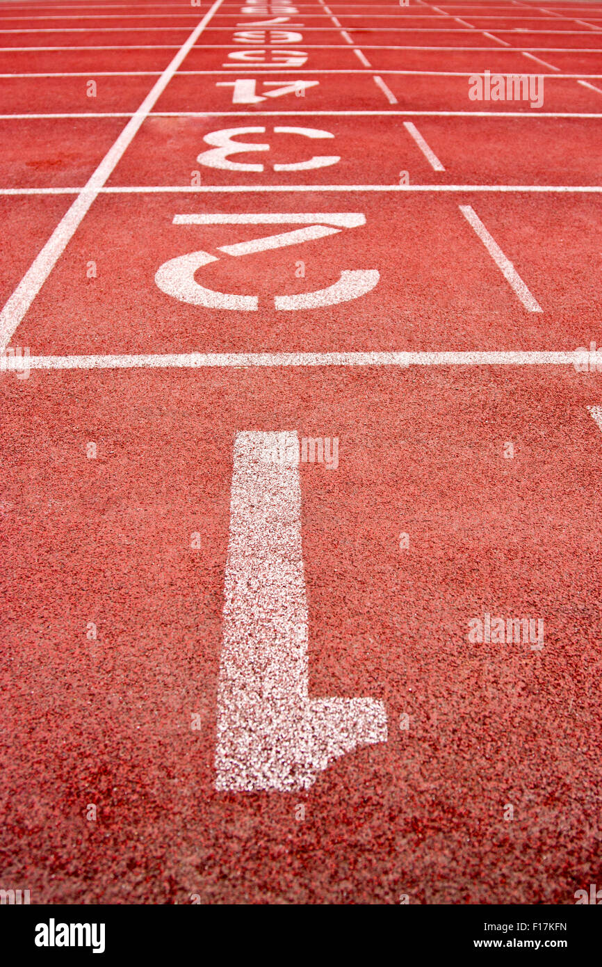 perspective of starting grid line Stock Photo - Alamy