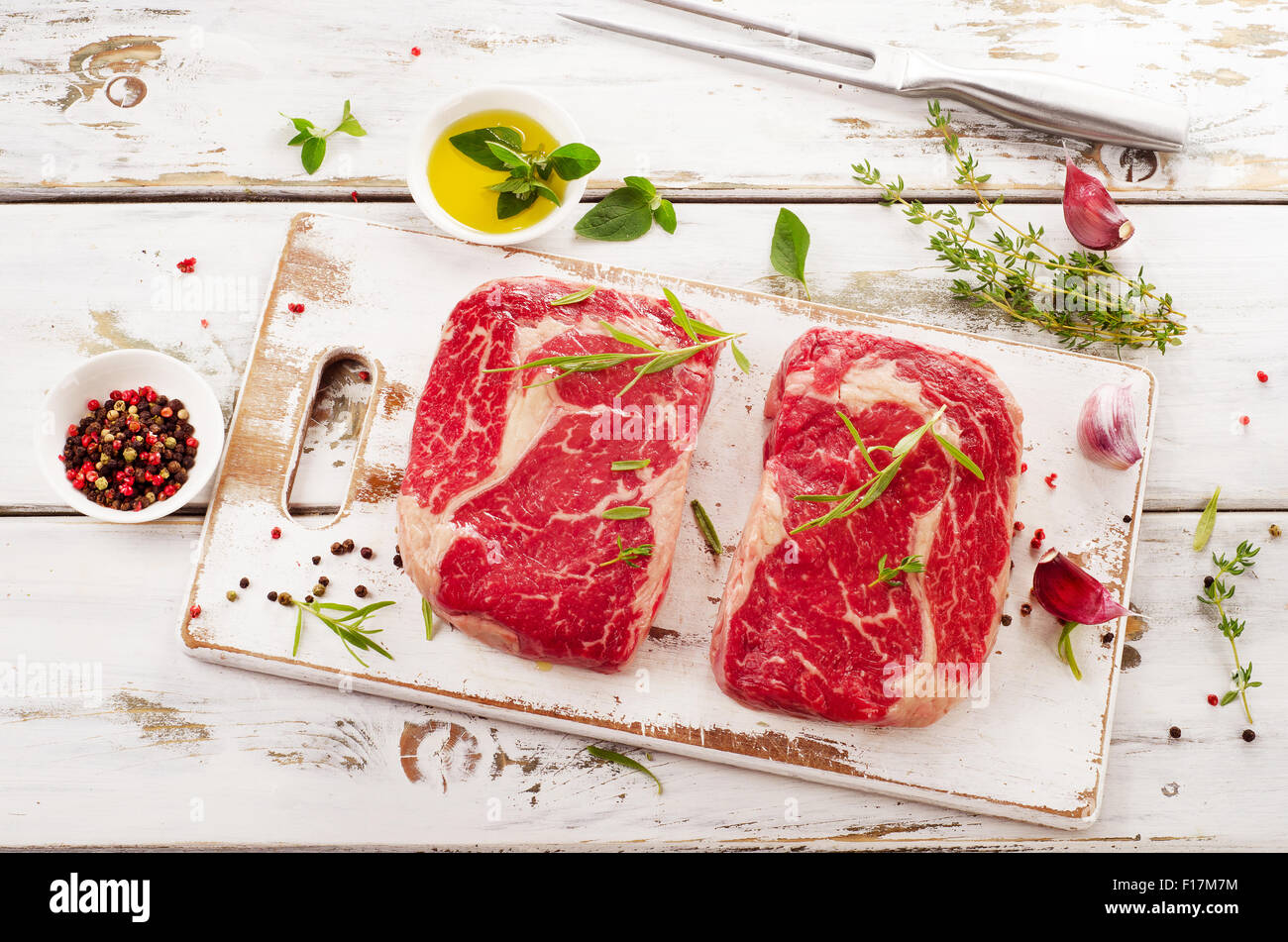 Raw beef steaks hi-res stock photography and images - Alamy