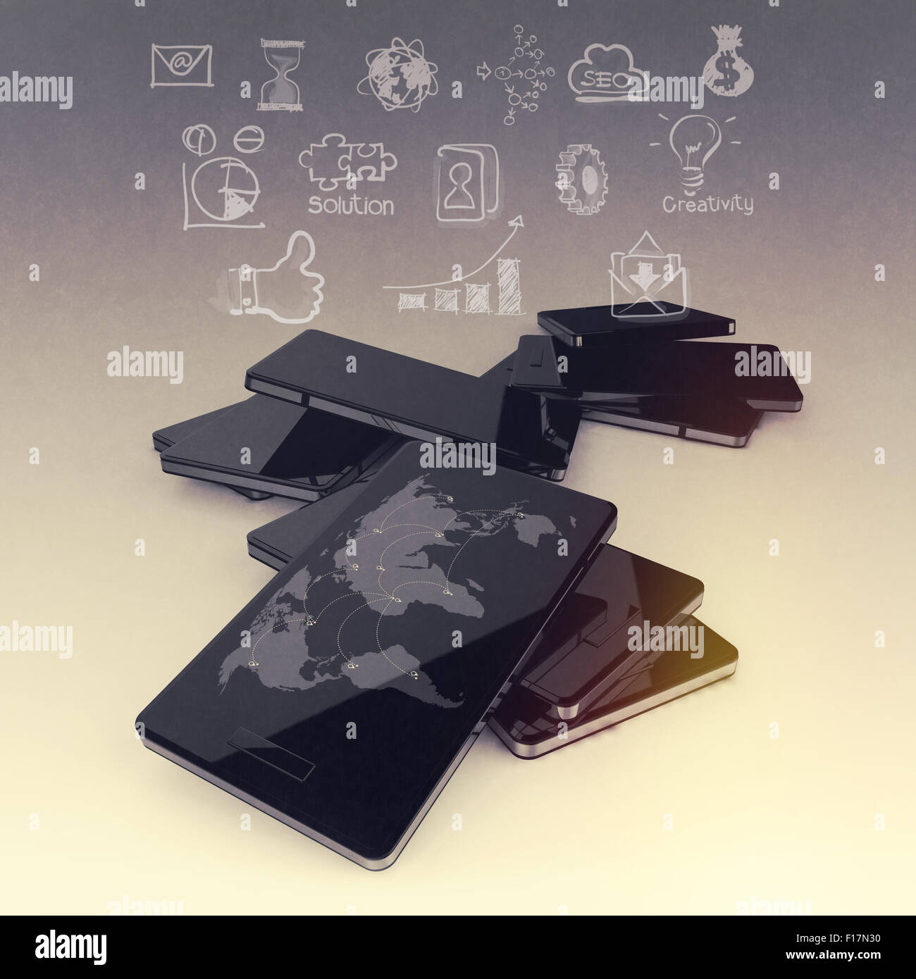 People and phones and tech and data hi-res stock photography and images ...