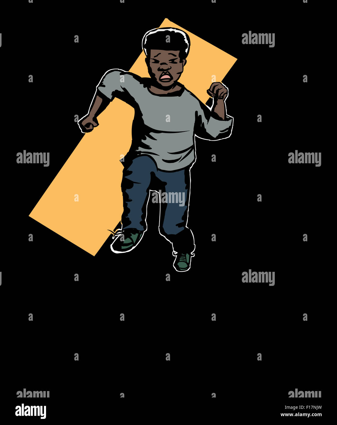 Teenager running scared hi-res stock photography and images - Alamy