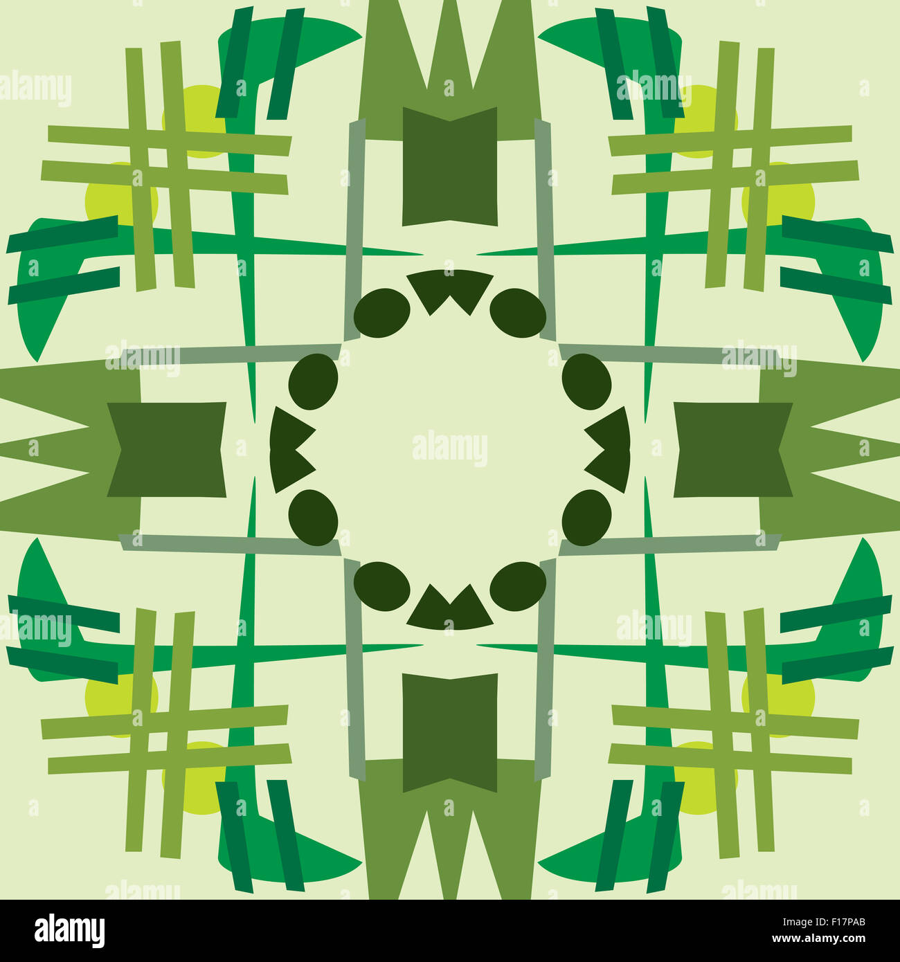 Green repeating tile background of connected lines and circles Stock ...