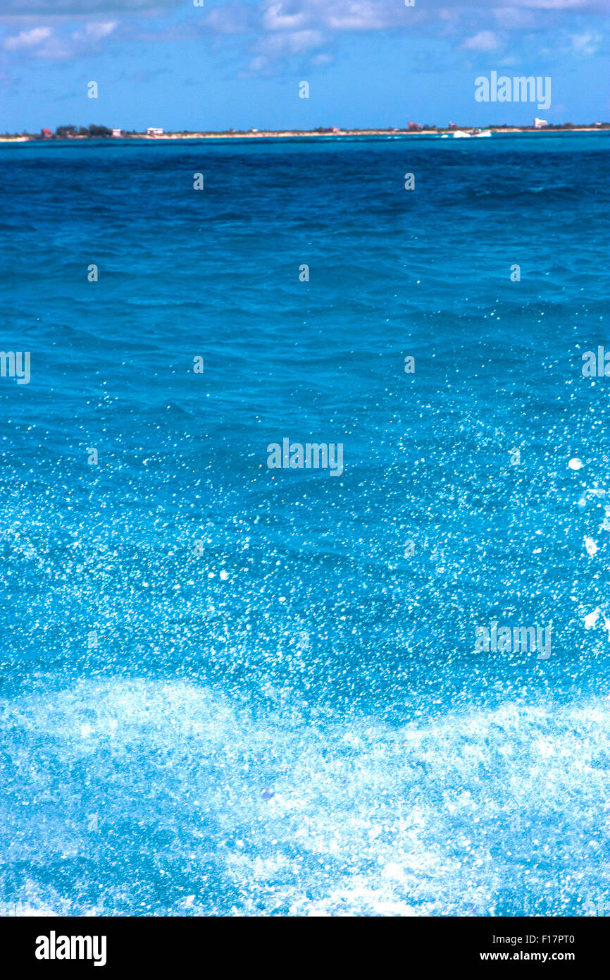 ground in mexico froath and blue foam the sea drop sunny day wave Stock ...