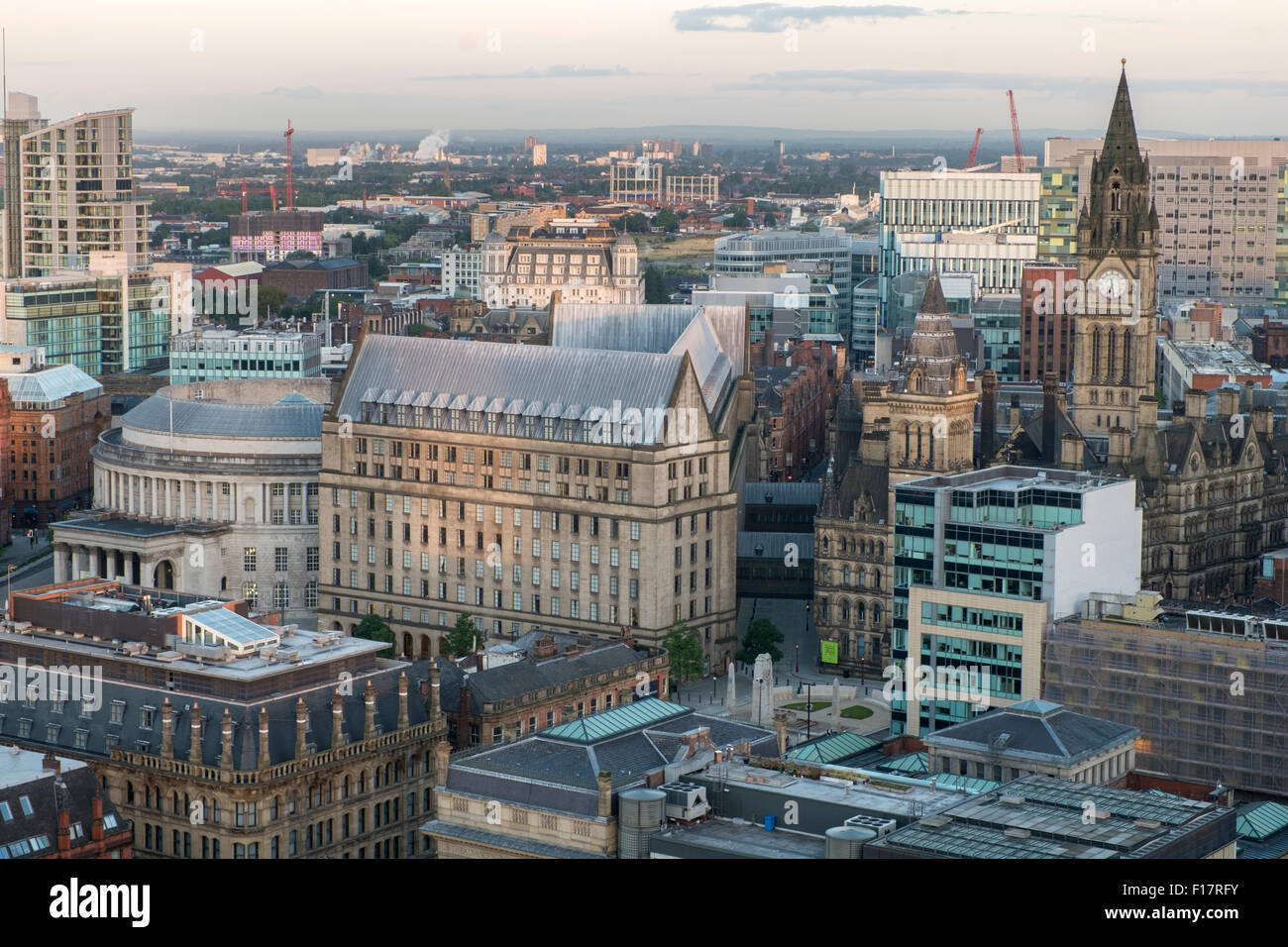 High viewpoint view over Manchester City Centre Stock Photo - Alamy