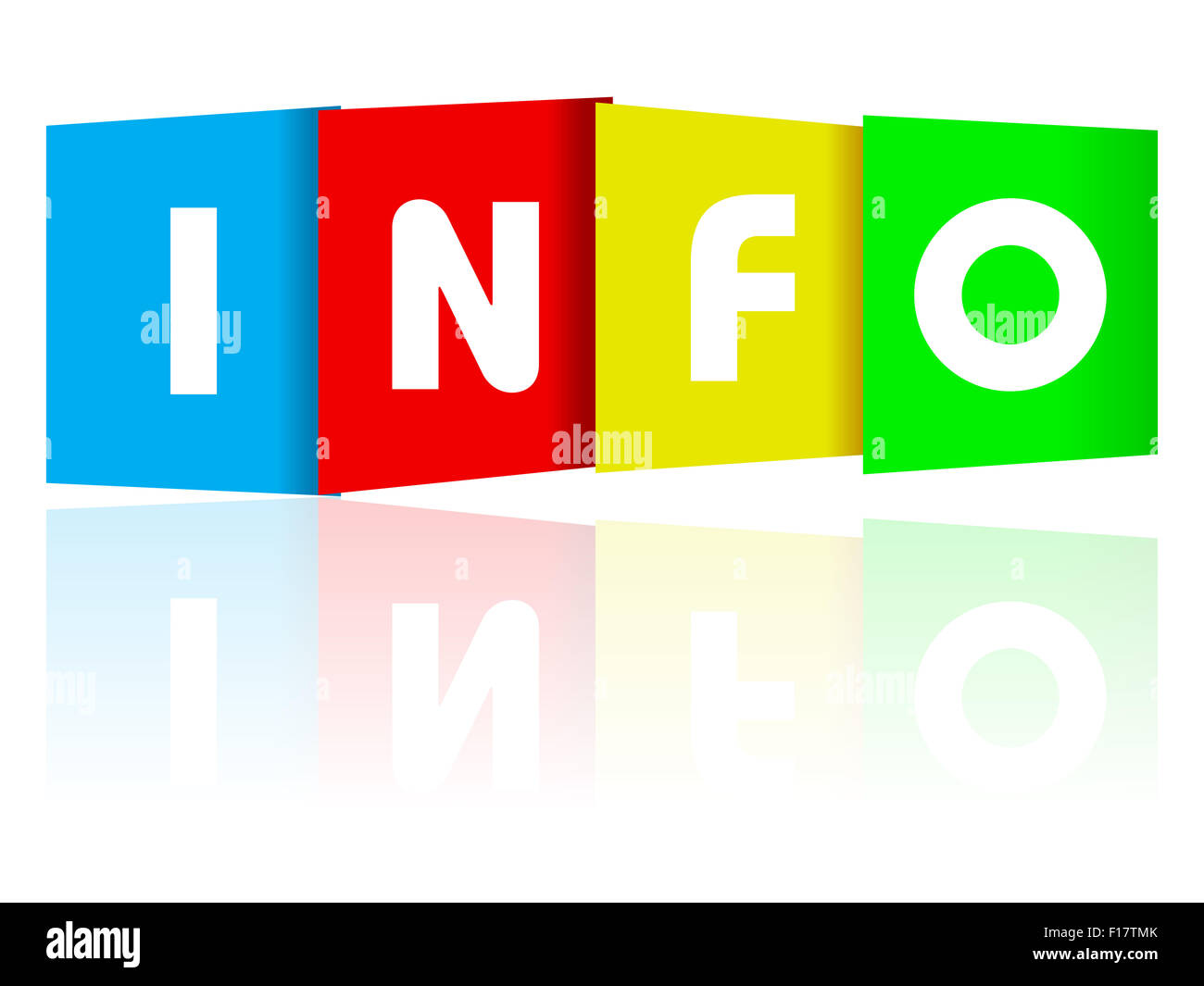 Info paper text on a white background Stock Photo - Alamy