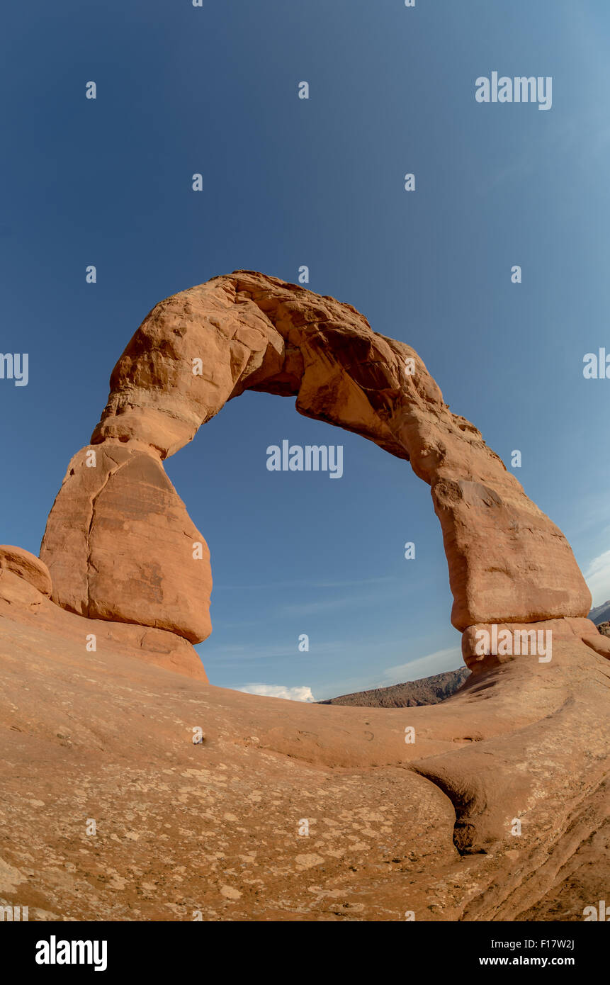 A fisheye shot of the iconic Delicate Arch Stock Photo - Alamy