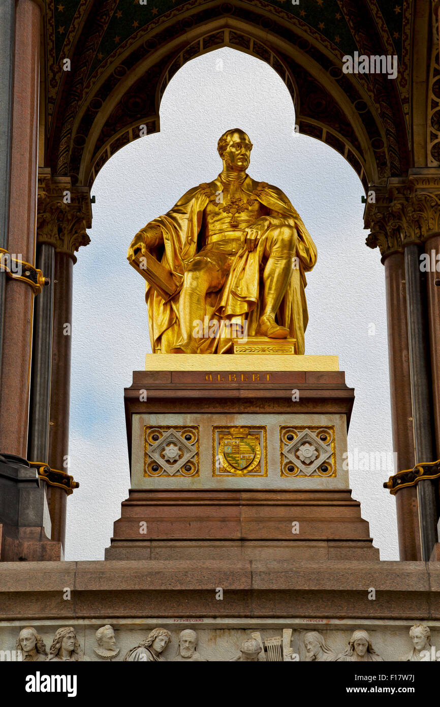 albert monument in london england kingdome and old construction Stock ...
