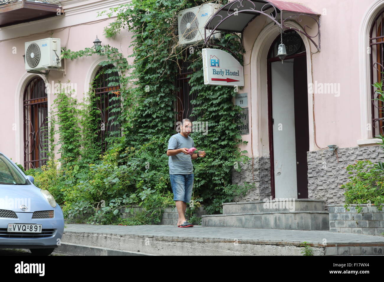 Private hotel in Tbilisi Georgia Stock Photo - Alamy