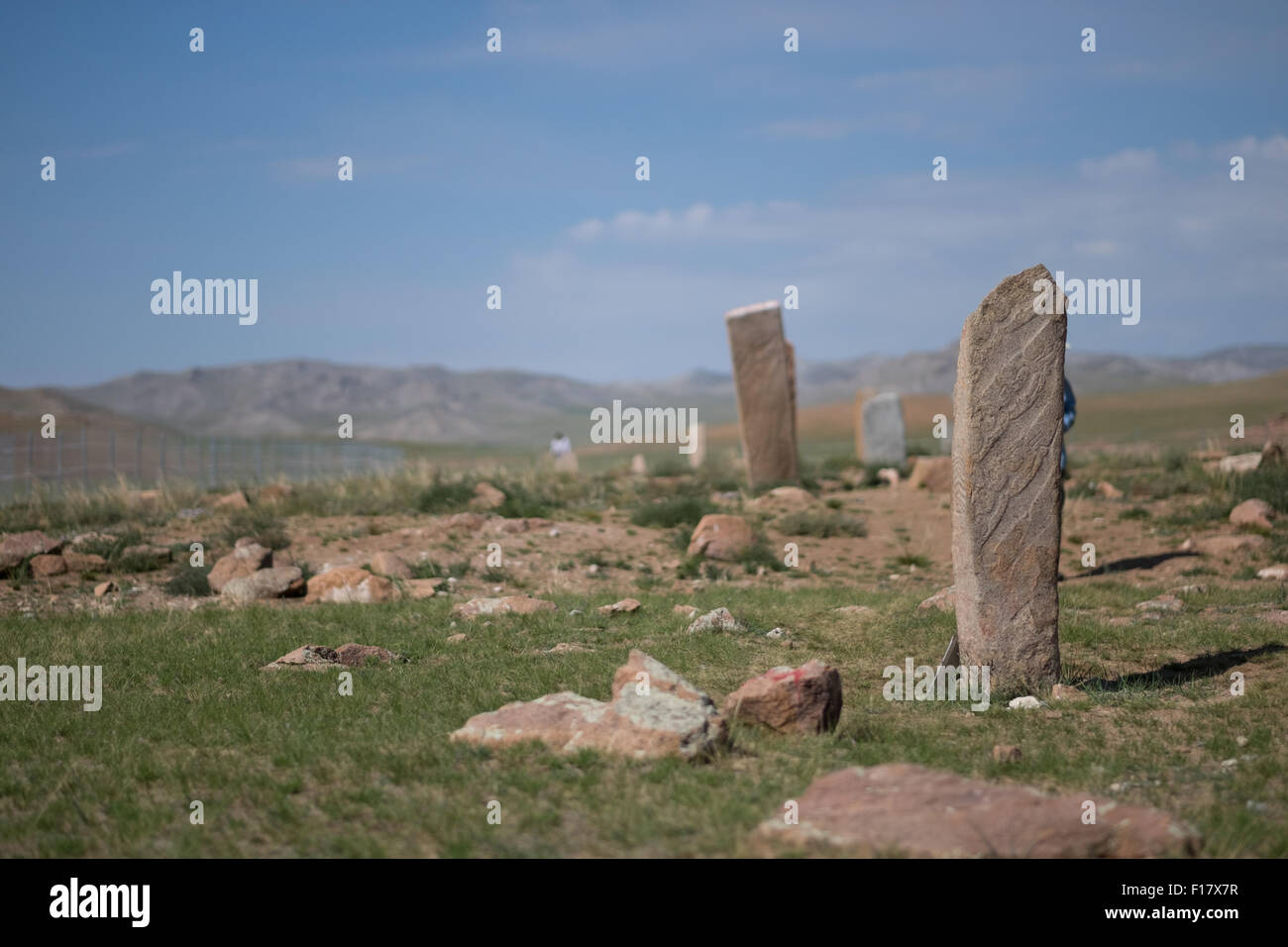 Deer Stones (Reindeer Stones) near the provincial capital city of Murun ...