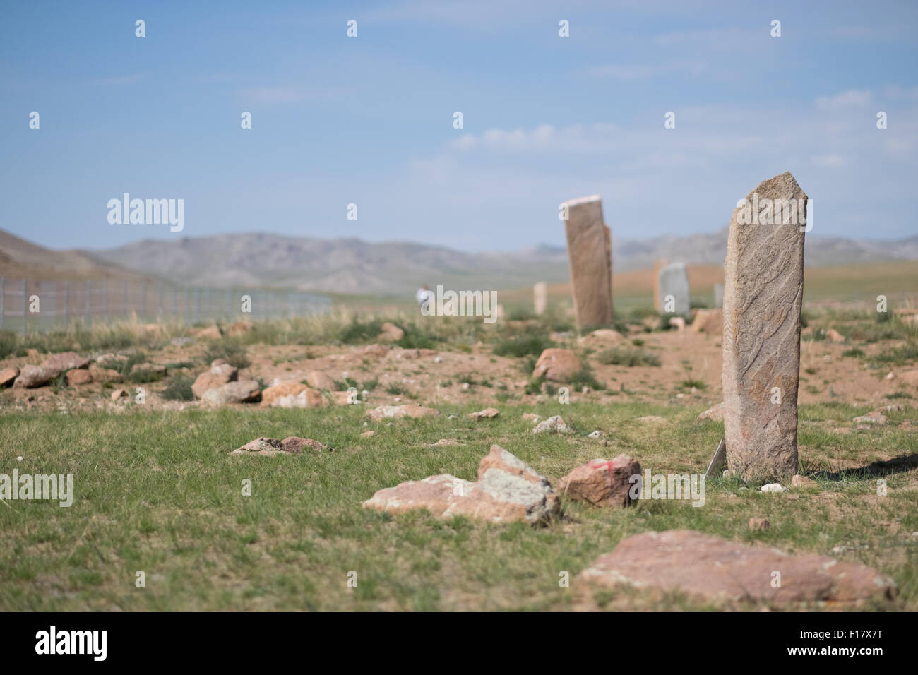 Deer Stones (Reindeer Stones) near the provincial capital city of Murun ...