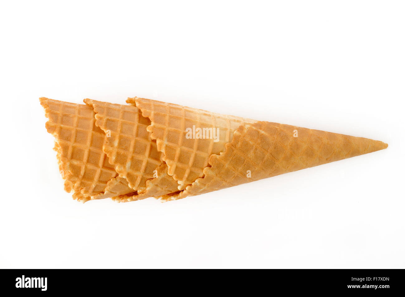 wafer cone on white background Stock Photo - Alamy