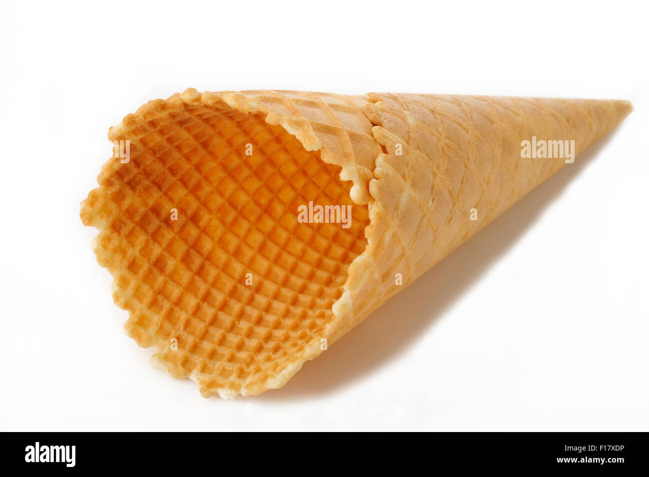 wafer cone on white background Stock Photo - Alamy