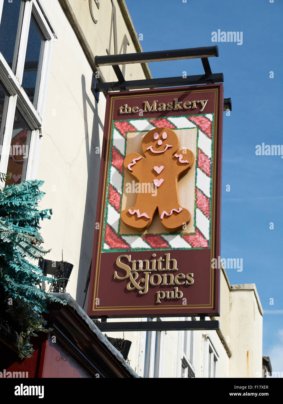The Maskery pub sign in Congleton Cheshire UK Stock Photo - Alamy