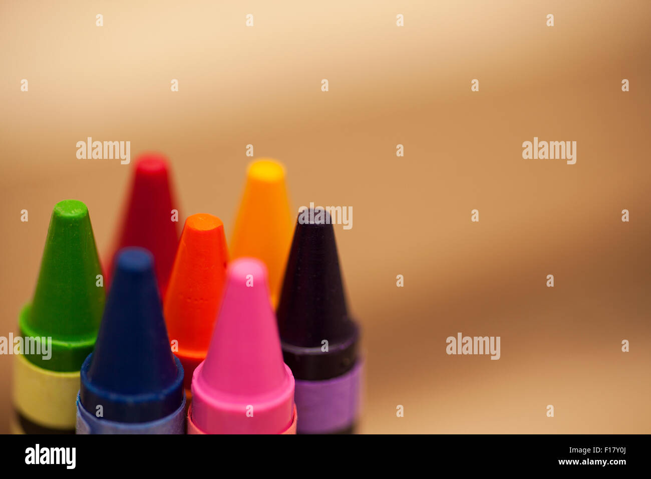 Stack of multicolored wax crayons Stock Photo - Alamy