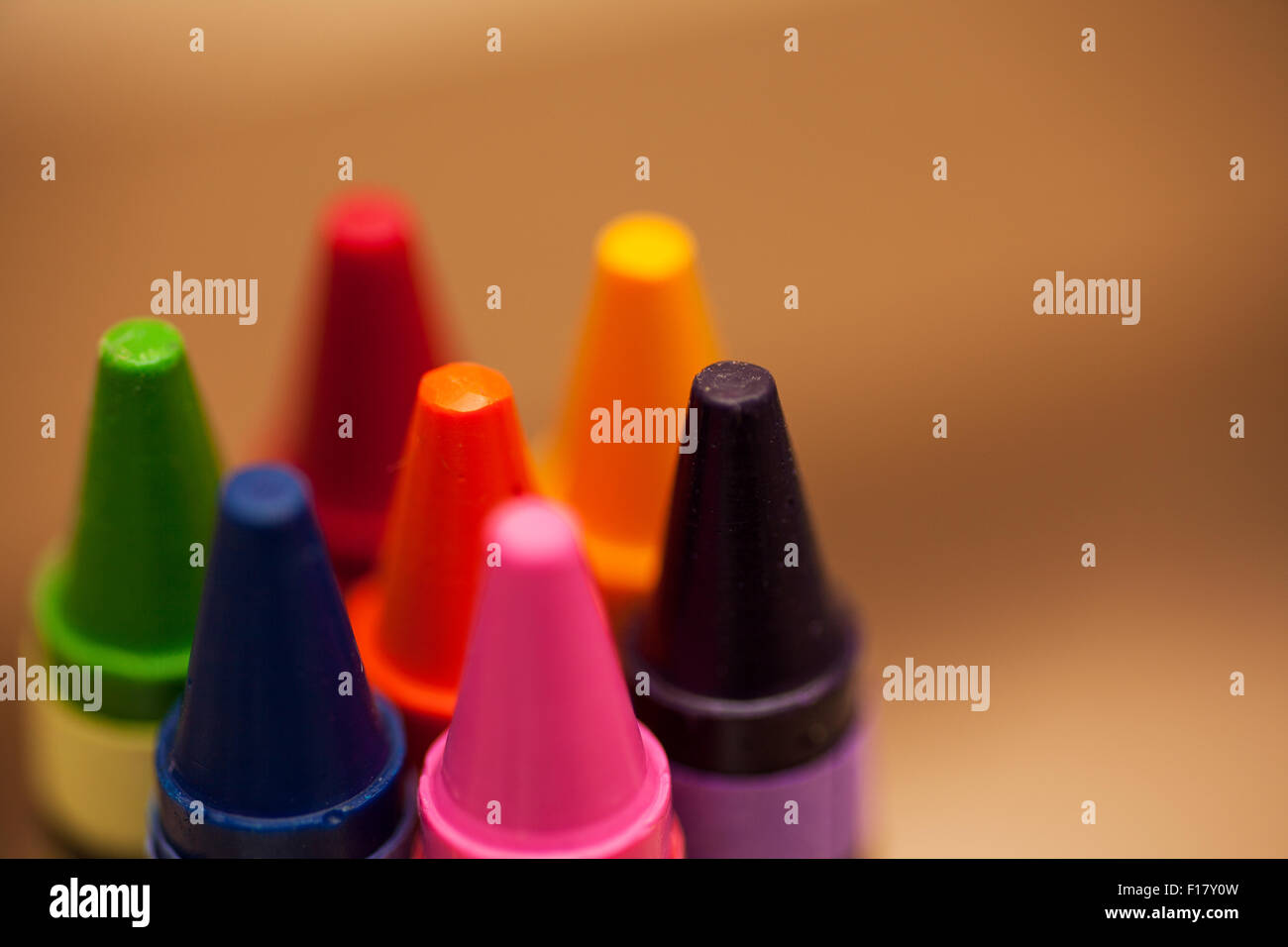 Stack of multicolored wax crayons Stock Photo - Alamy