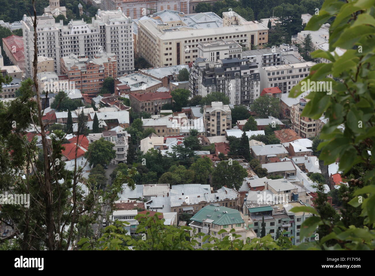Aerial view of Tbilisi from Mtatsminda Park Stock Photo - Alamy