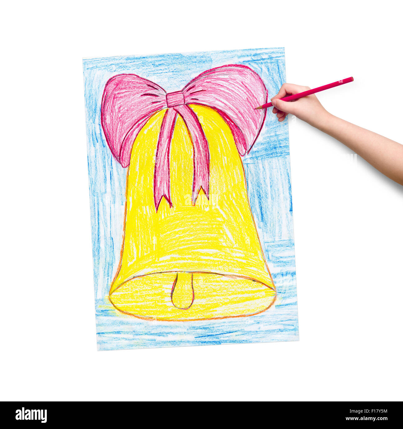 Child hand drawing picture Cut Out Stock Images & Pictures - Alamy
