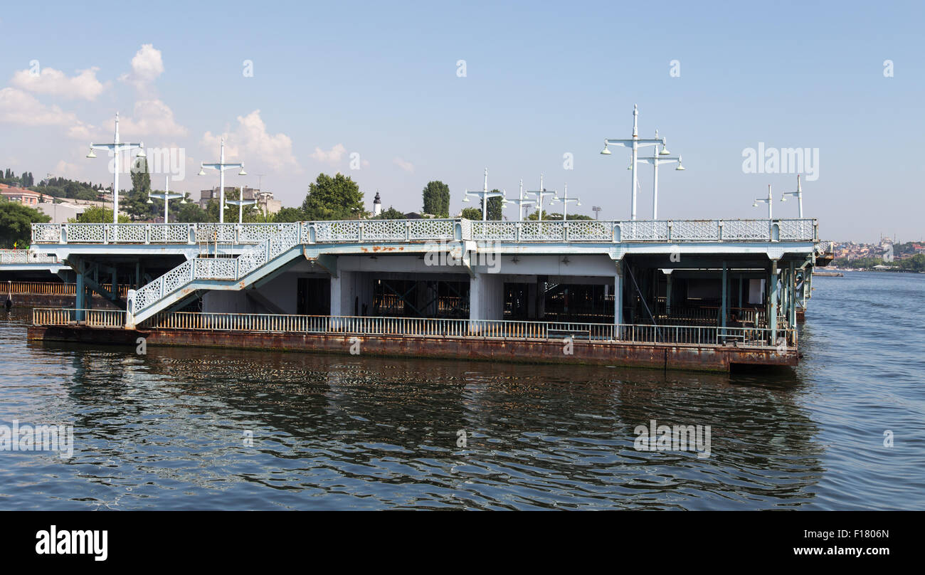 Parts of old halic bridge in golden horn hi-res stock photography and ...