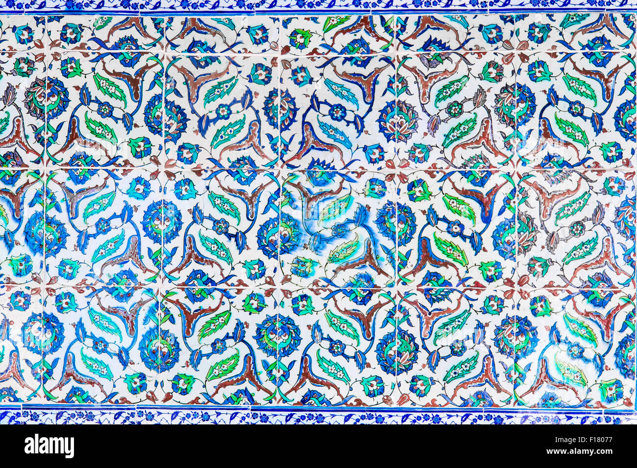 Handmade Turkish Blue Tiles Istanbul City Turkey Stock Photo - Alamy