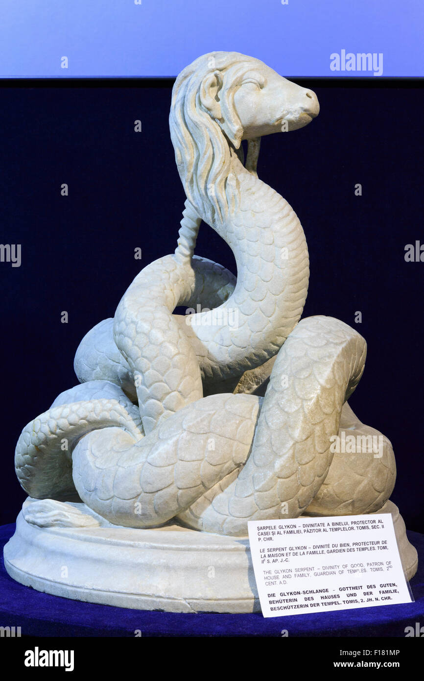 Glykon Serpent, Archaeology Museum, Constanta, Dobruja Region, Romania ...