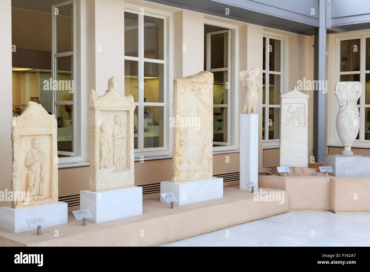 Grave enclosures, Keramikos Ruins Museum, Athens, Attica Region, Greece ...