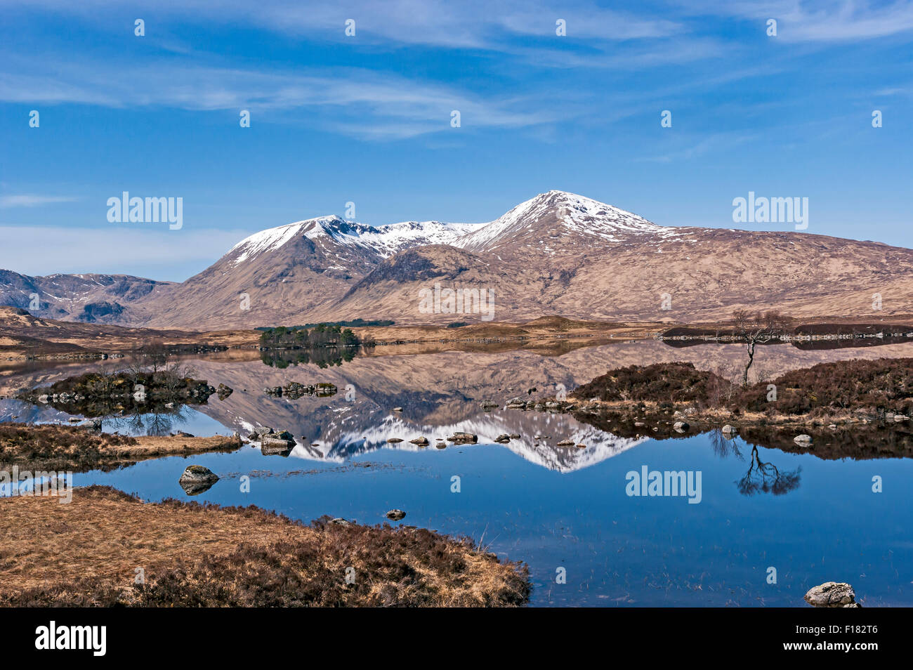 The Black Mount Rannoch Moor with Clach Leathad left and Meall a ...