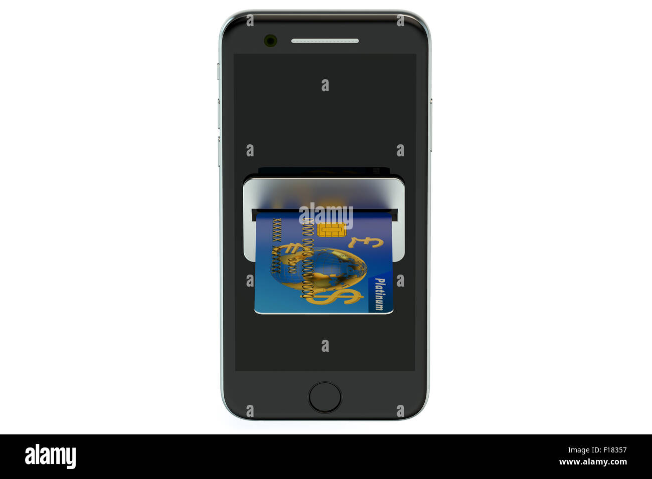 Credit Card and Mobile phone isolated on white background Stock Photo ...