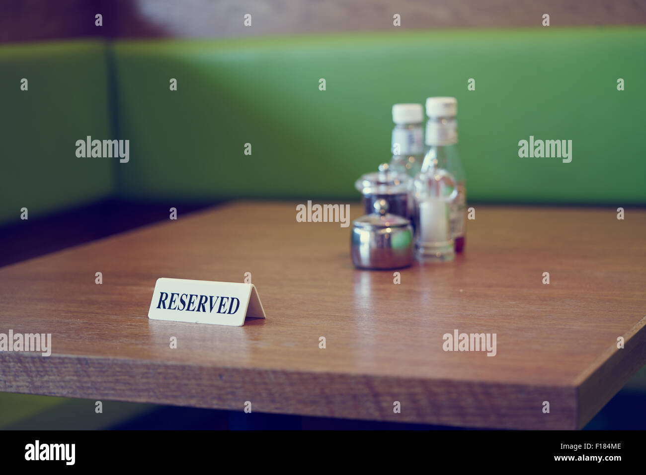 A reserved table at a cafe in south London Stock Photo - Alamy