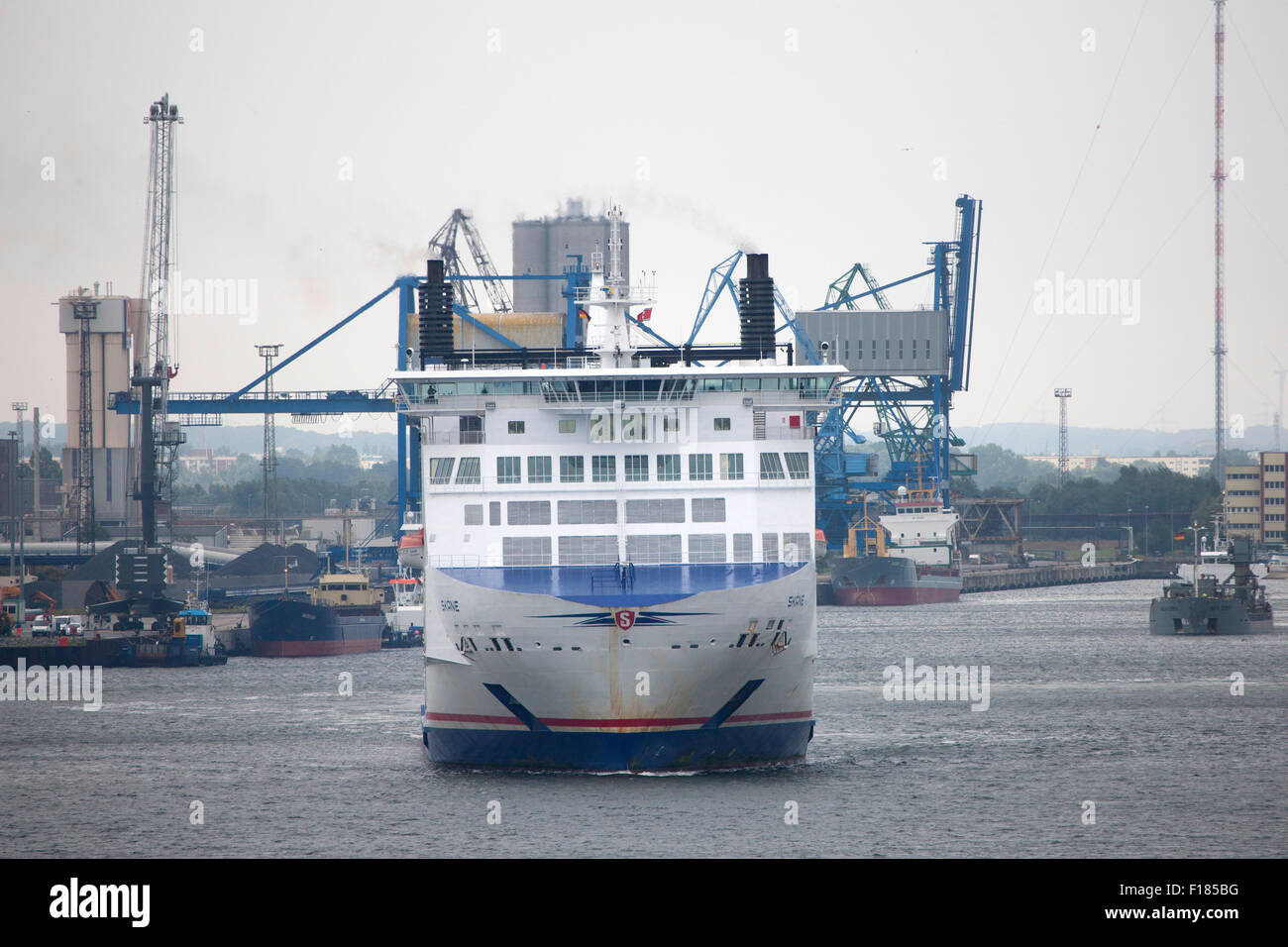 Stena Line Swedish passenger ferry Skane in Rostock, Mecklenburg ...
