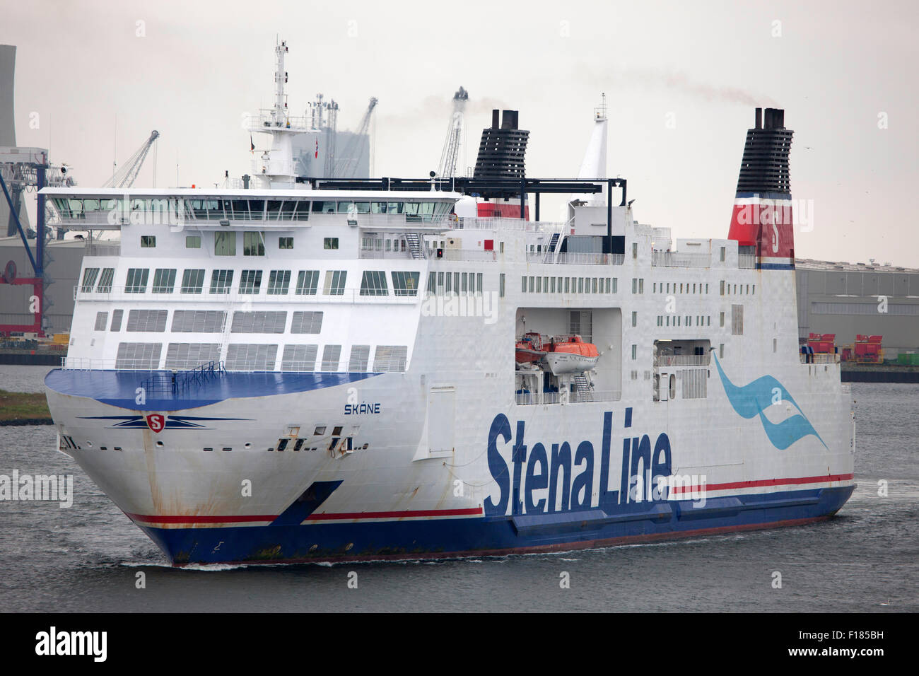 Stena Line Swedish passenger ferry Skane in Rostock, Mecklenburg ...
