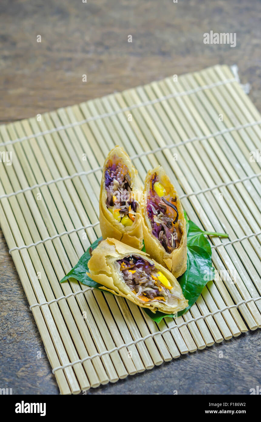 Fried Chinese Traditional Spring rolls food, asian cuisine Stock Photo ...
