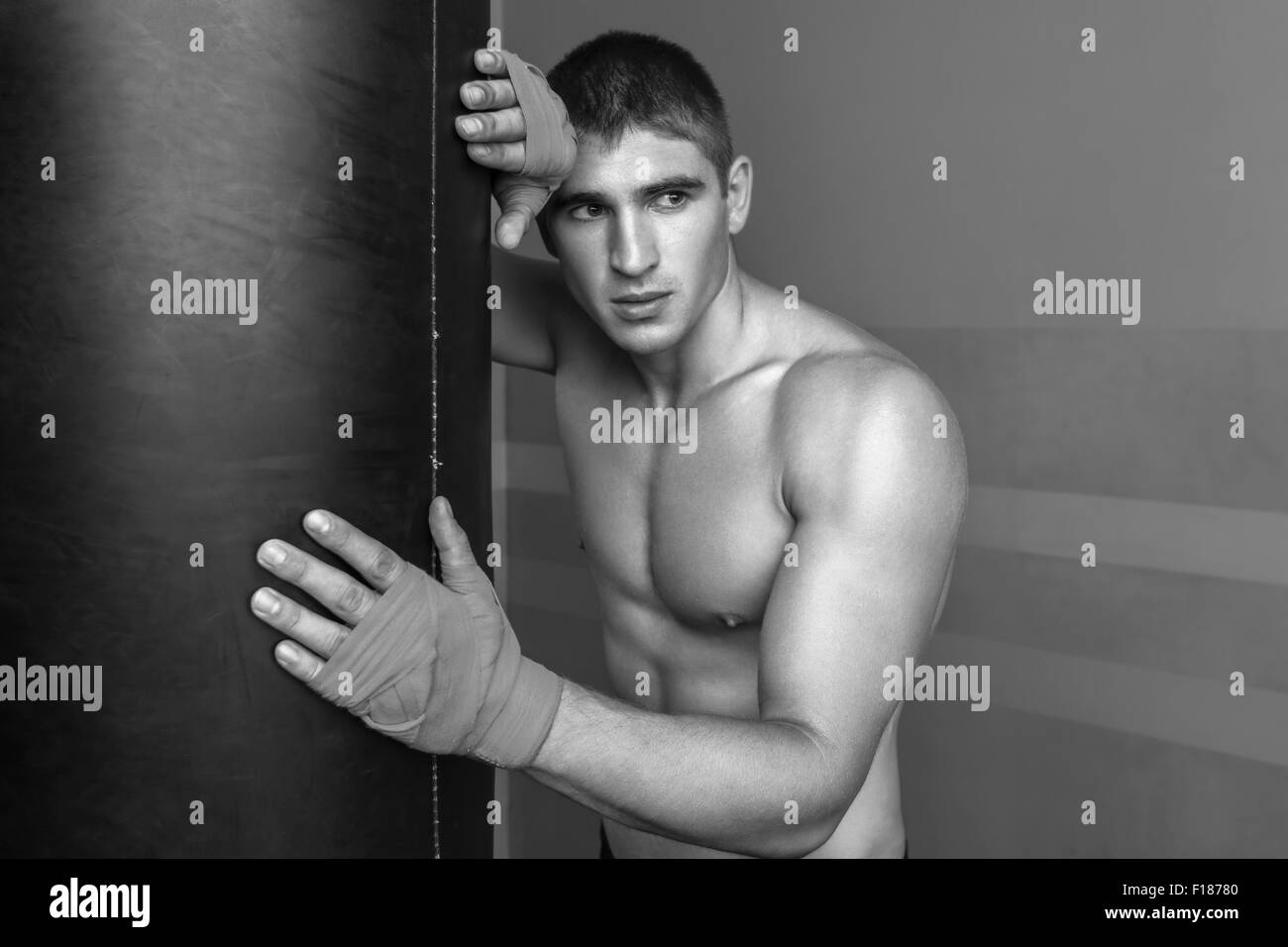 Professional boxer training Stock Photo - Alamy
