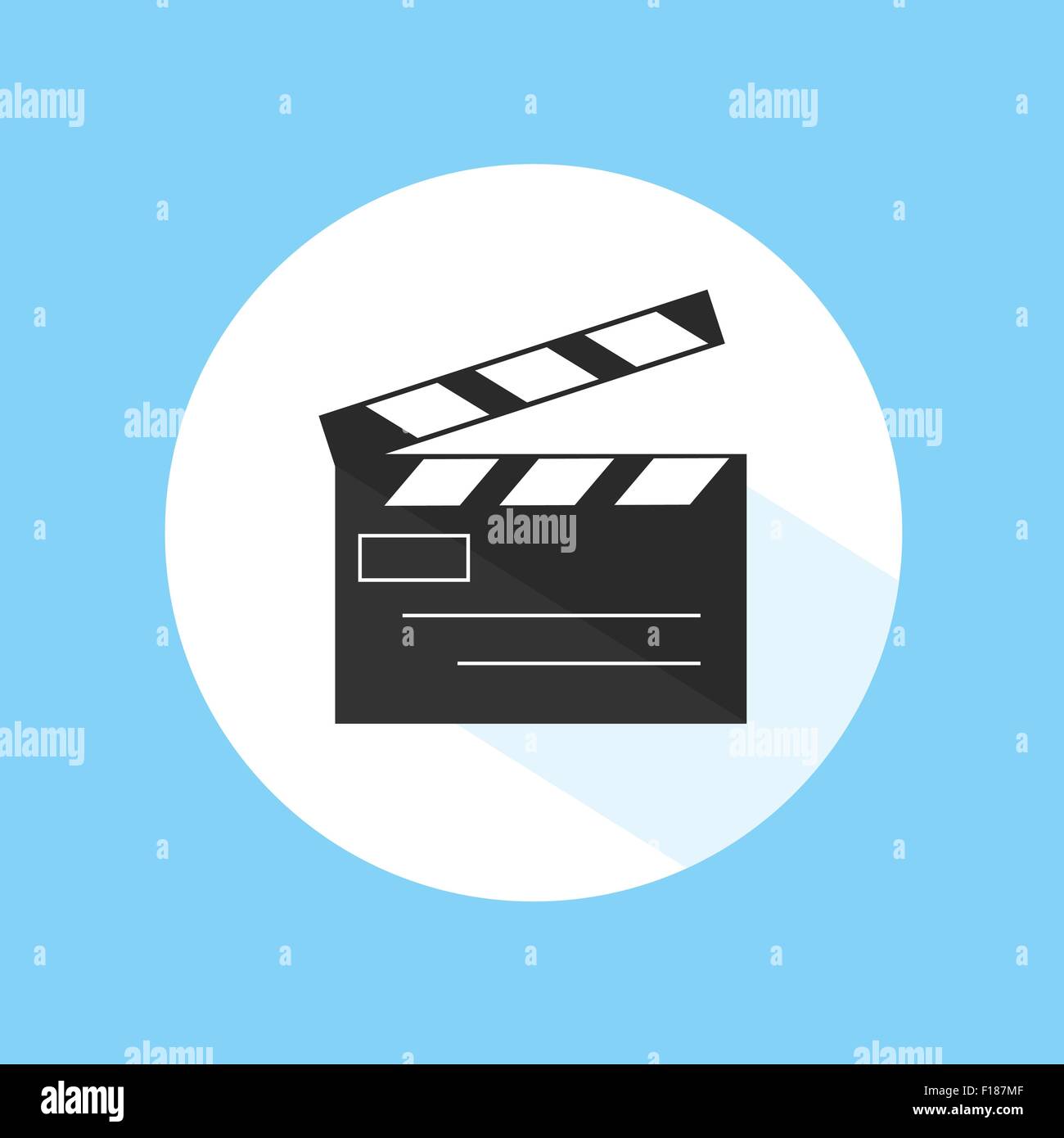 Clapboard Video Cinema Movie Studio Equipment Pro Vector Illustration ...