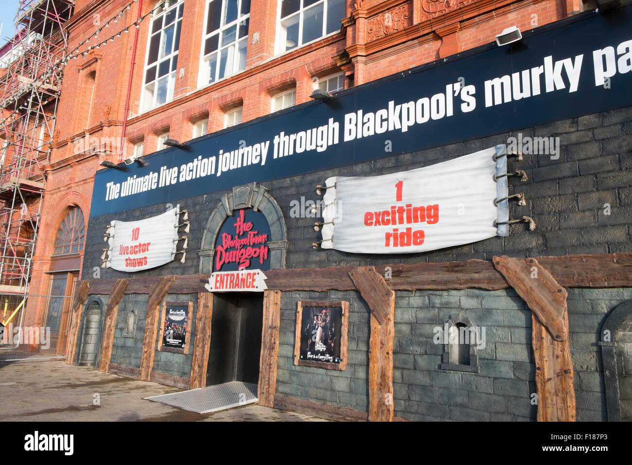 the Blackpool Dungeon ride and tourist attraction, lancashire,England ...