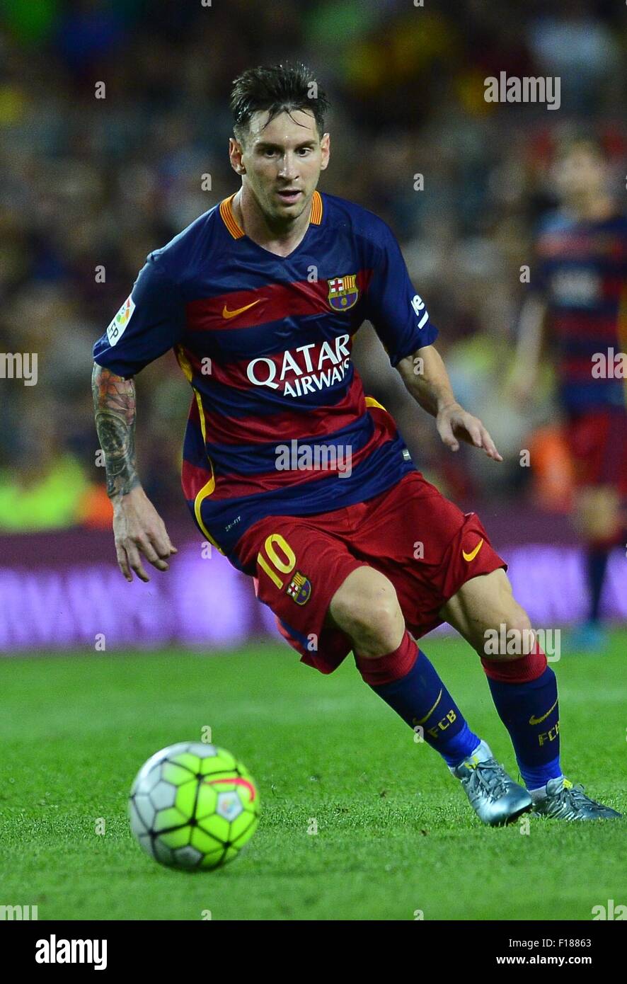 Barcelona, Spain. 29th Aug, 2015. FC Barcelona forward LIONEL MESSI ...